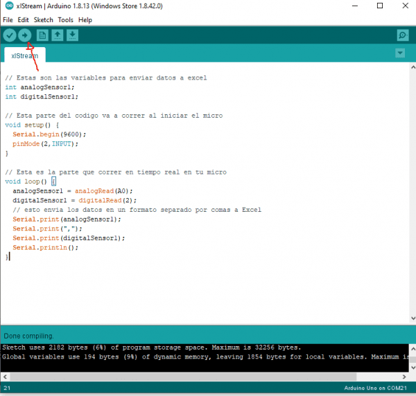 Data Streamer: Conecta tu Arduino a Excel. - macros