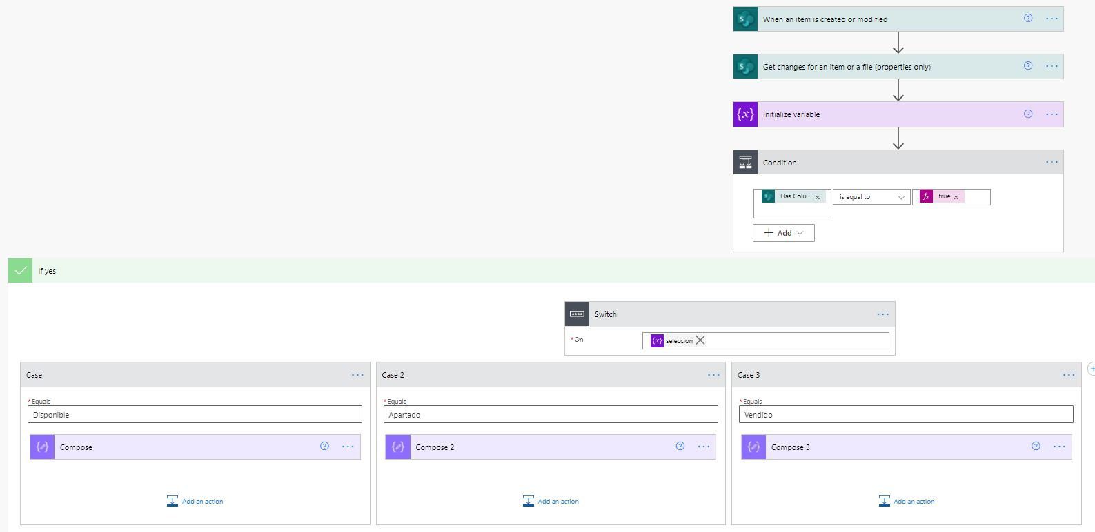 Power Automate: Switch y Case en un Flujo - power automate