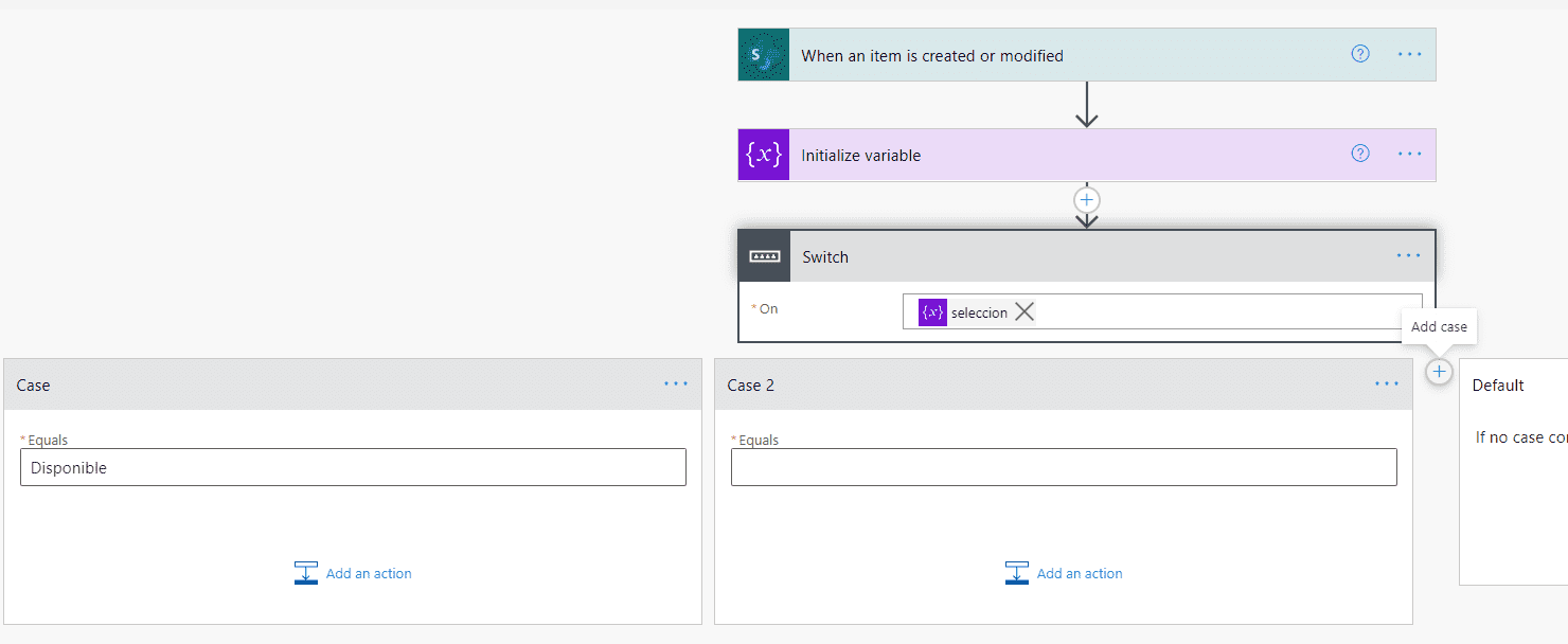 Power Automate: Switch y Case en un Flujo - power automate
